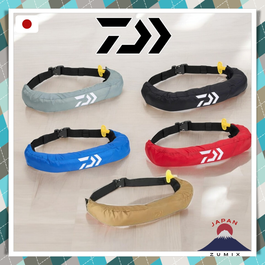 Daiwa Waist Mounted Automatic Manual Inflatable Life Jacket DF-2724 Free Size 2024 Model ...