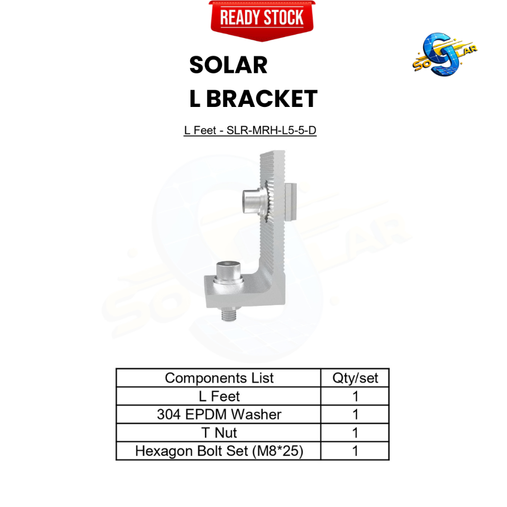 Solar L Bracket (Solar Rooftop Mounting Structure Accessories) | Shopee ...