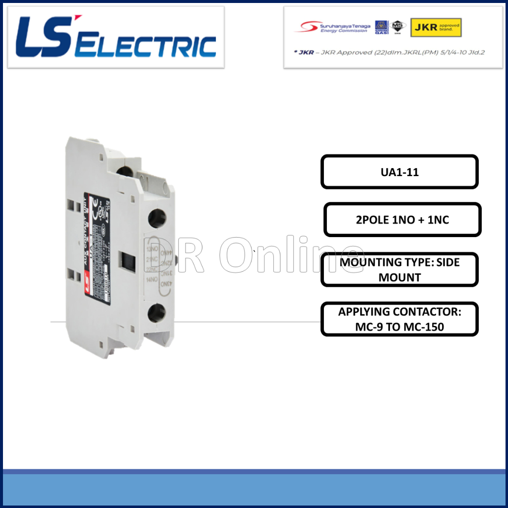 LS AUXILIARY CONTACT SIDE MOUNT ~ 1NO + 1NC (UA1-11) | Shopee Malaysia