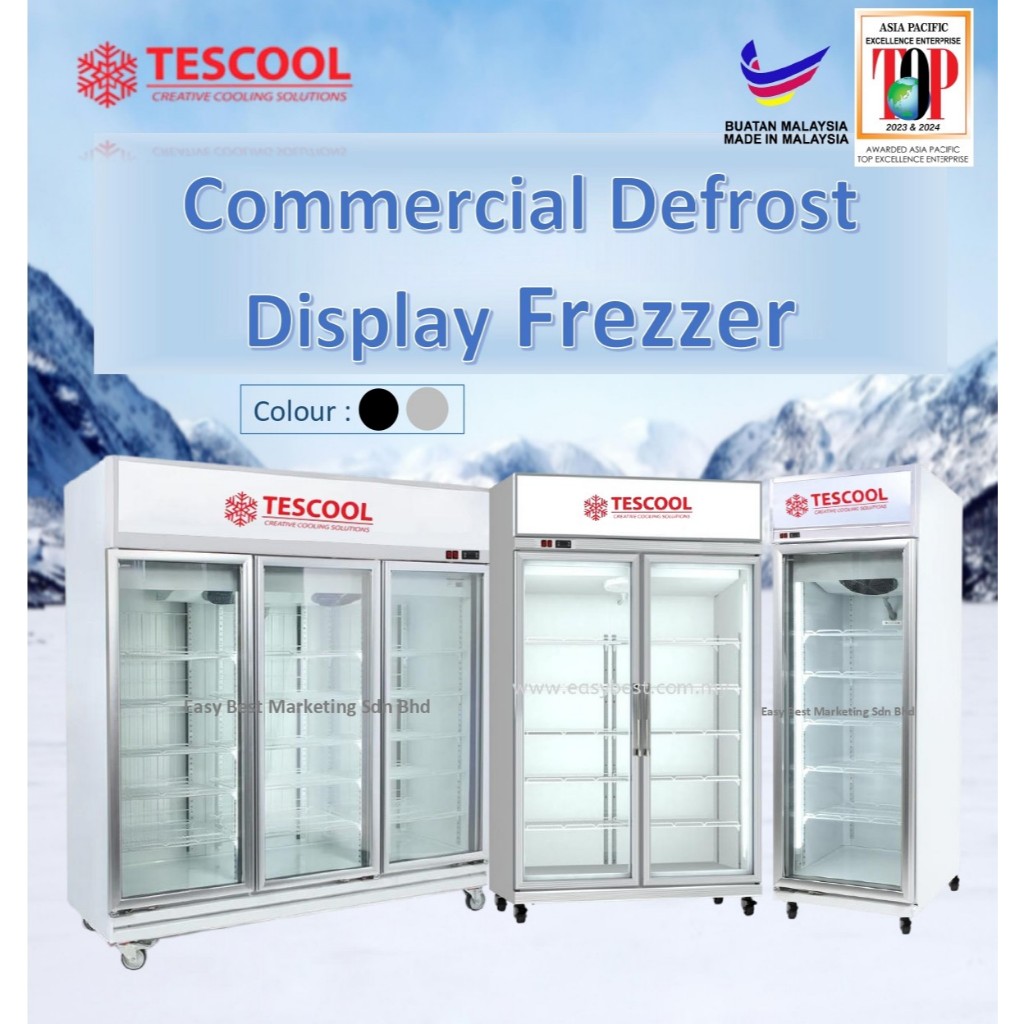 TESCOOL Commercial Defrost Display Freezer Upright Cooler Vertical ...