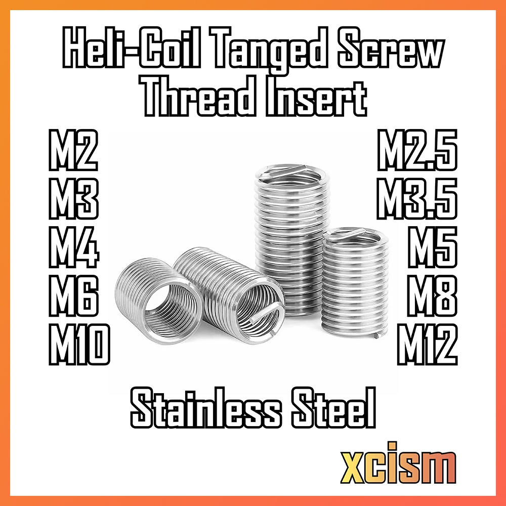 HeliCoil Recoil Tanged Screw Wire Thread Insert M2 M2.5 M3 M3.5 M4 M5 ...