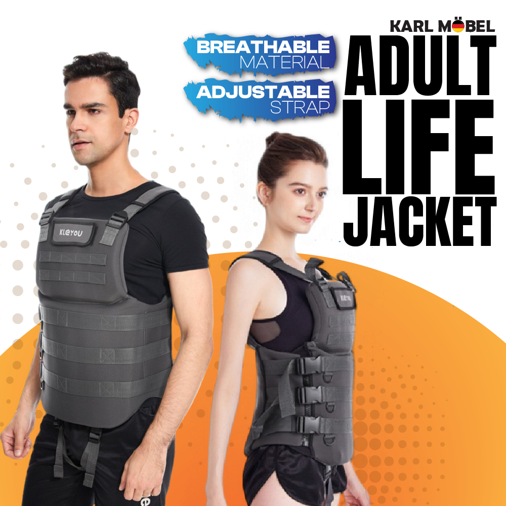 New Kleyou Adult Life Jacket Neoprene High Buoyancy Safety Life Vest ...