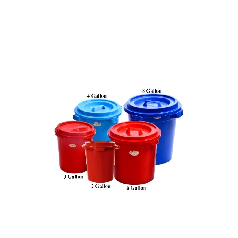 12 Gallon Black Plastic Dustbin With Cover / Tong Sampah Hitam ...