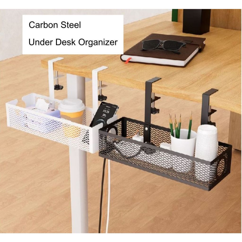 Under Desk Organizer Office Table Storage Office Organizer Shelf Desk ...