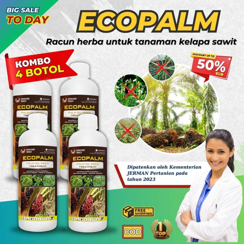 [Kombo 4] Racun herba ecopalm - Racun herba khusus untuk kebun kelapa ...
