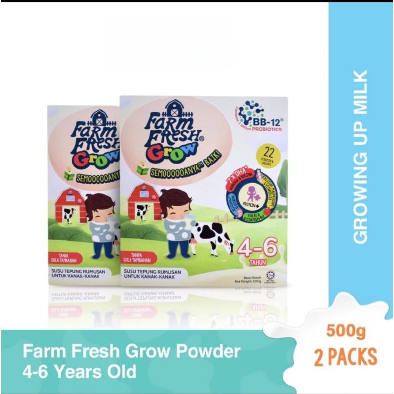 Farm Fresh Grow Powder 4-6 Years Old 500g x 2 Packs | Shopee Malaysia