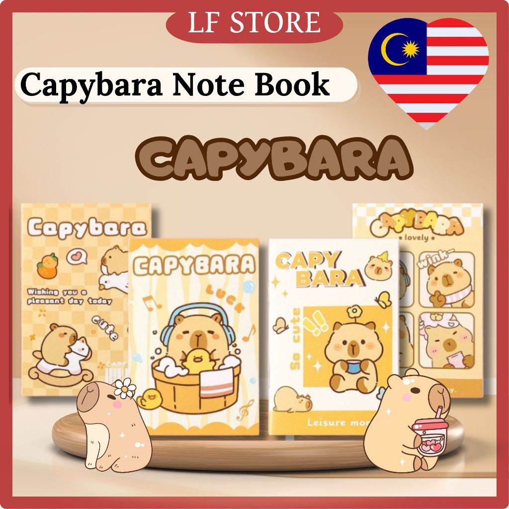 Capybara Cute Mini Notebook for Kids | Kawaii Pocket Notepad | School ...