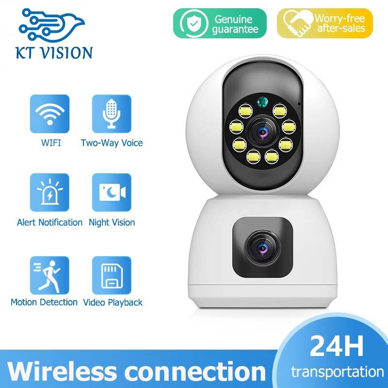 Dual-lens dual-screen high-definition wireless camera, color night ...