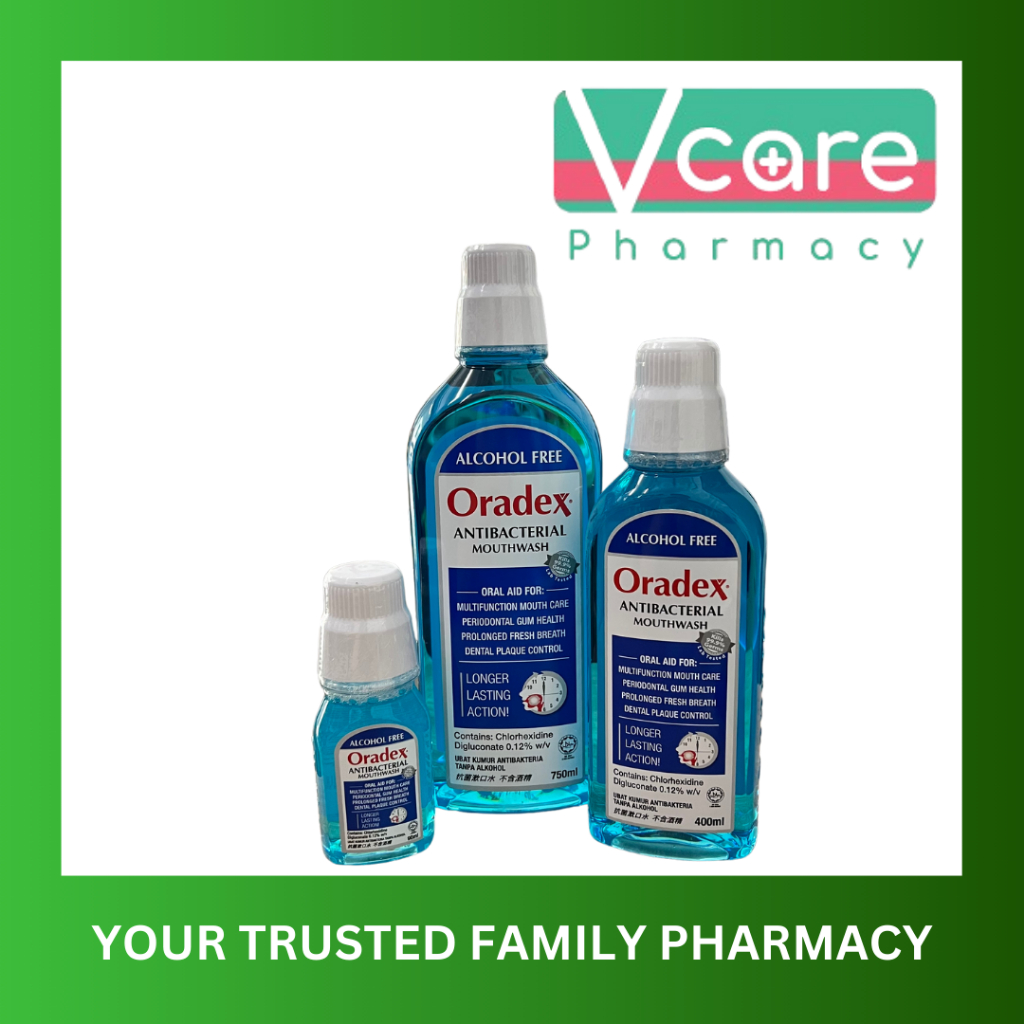 ORADEX ANTIBACTERIAL MOUTHWASH 400 ML / 750 ML (SAVE MORE) | Shopee ...