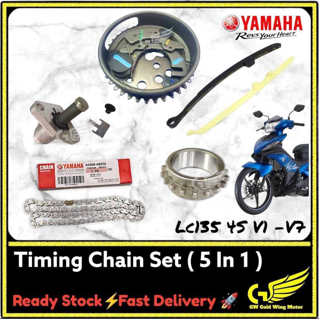 X5 YAMAHA LC135 4S V1- V7 TIMING CHAIN SET TENSIOBER GUIDE TIMING GEAR ...