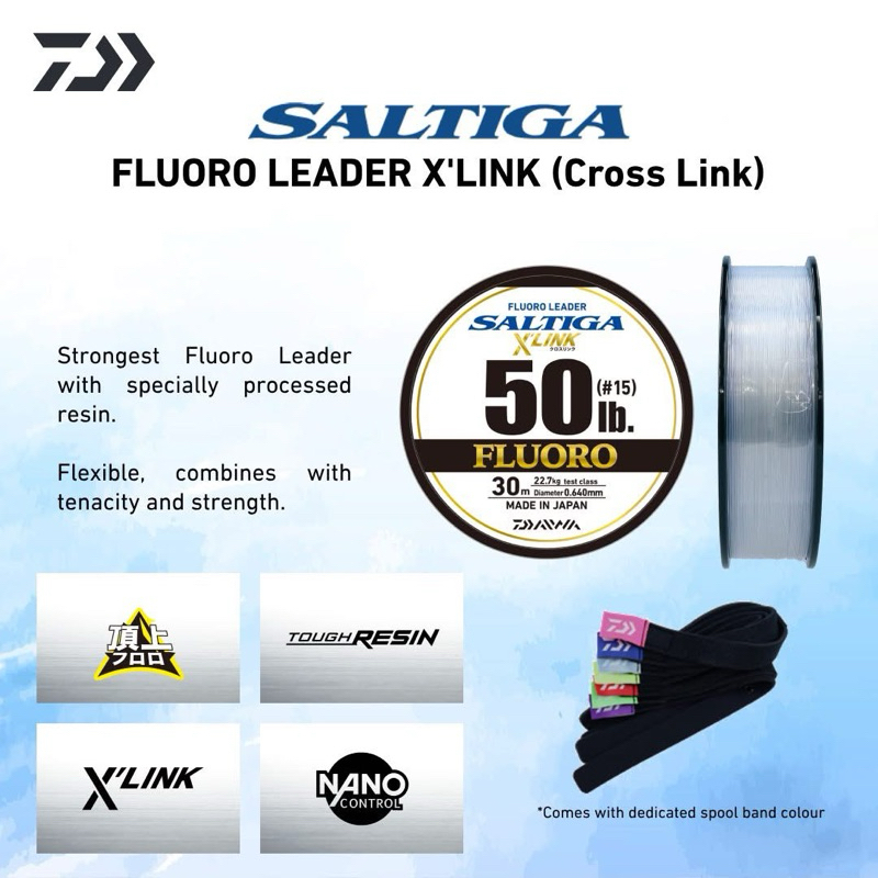 DAIWA SALTIGA 100% FLUROCARBON LEADER X’Link 30M Made In Japan | Shopee Malaysia