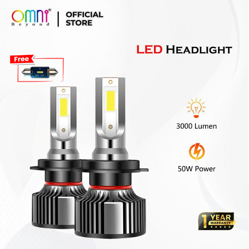 Lampu Kereta OMNI BEYOND High Quality 50W 3000LM Car LED Headlight - H1 ...