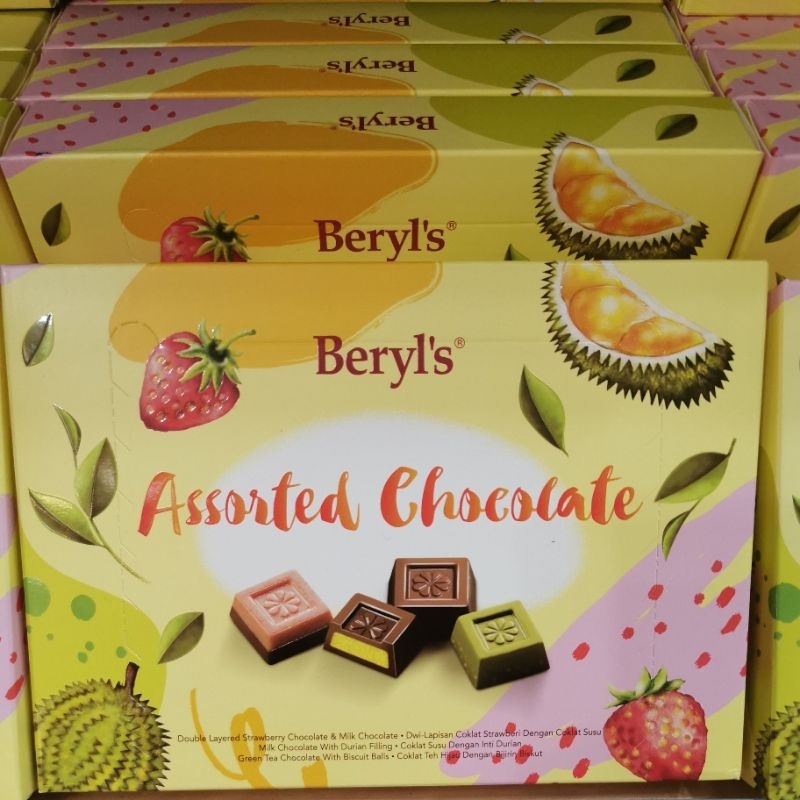 Beryl's Assorted Chocolate (Strawberries /durian /Green tea chocolate ) 混合3口味 (草莓味/榴莲味/绿茶巧克力 ...
