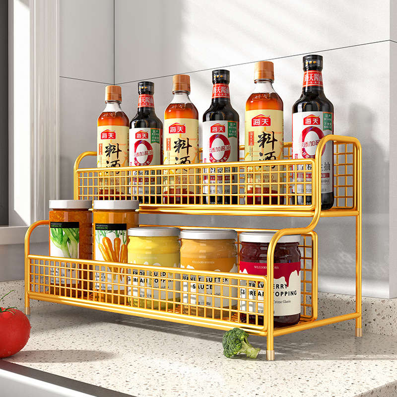 Narrow Spice Rack for Kitchen, Seasoning Bottle Holder, Countertop Oil ...
