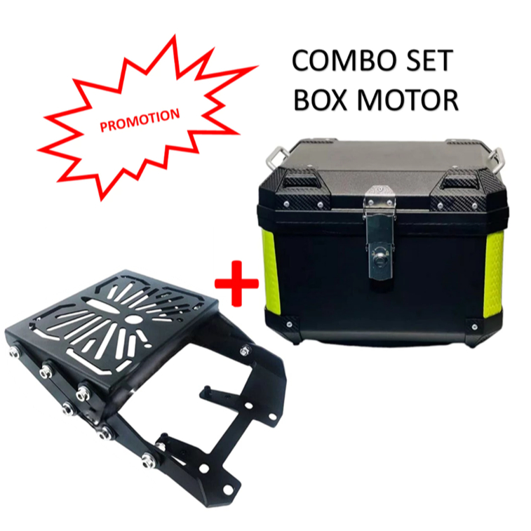 Butterfly Monorack + Top Box 45L Rak Lipat Box Motor LC135 V1-V8 Y15 ...