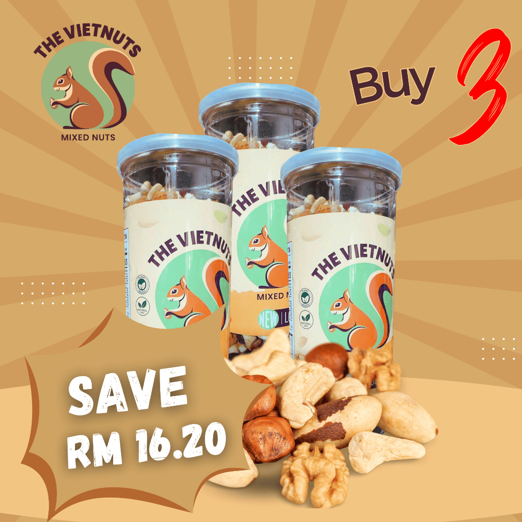 Vietnamese Mixed nuts with dried fruits set of 3 | Shopee Malaysia