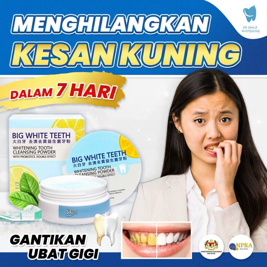 [Ready Stock] Dr Smile Big White Teeth - Pemutih Gigi Kuning Ubat Gigi ...