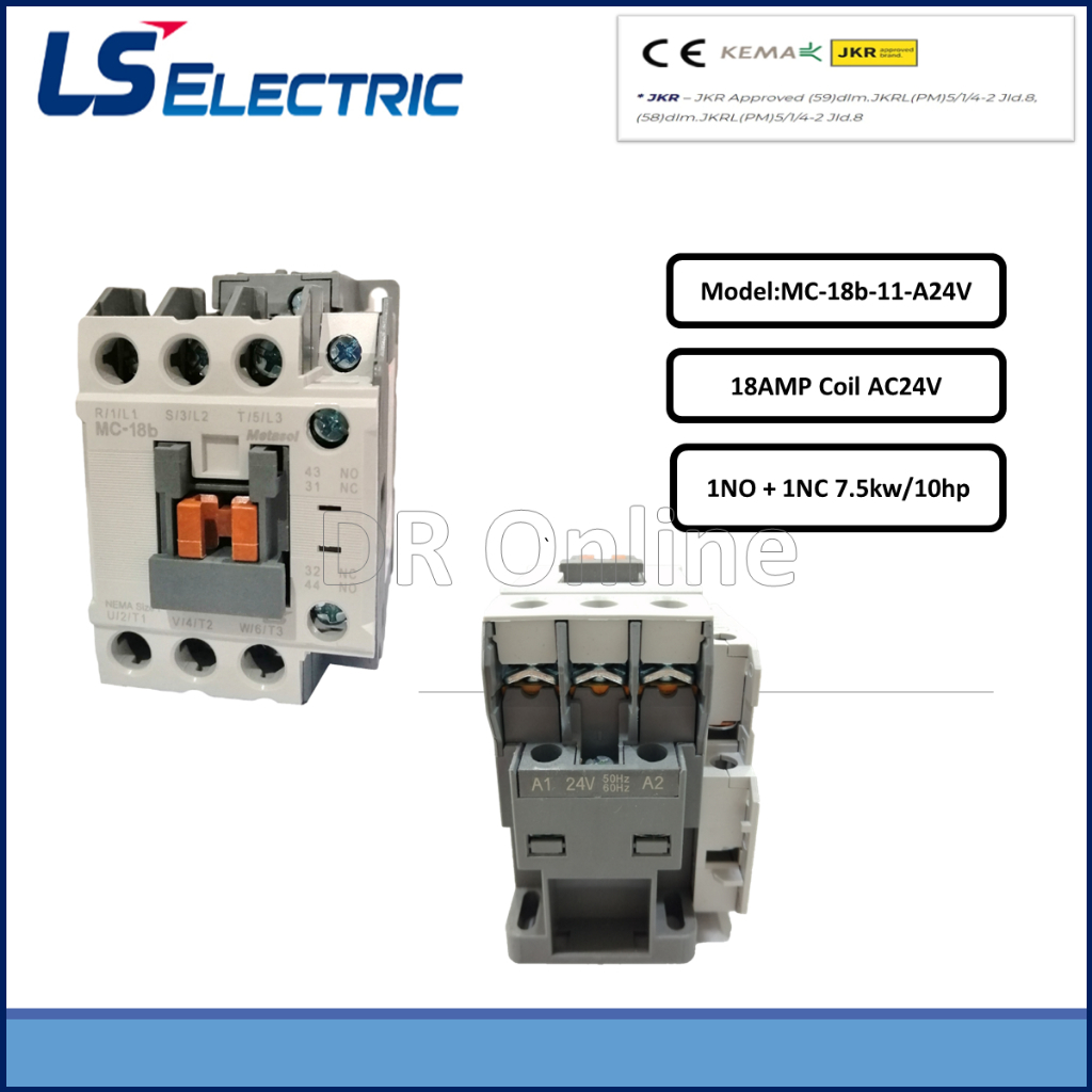 LS AC METASOL CONTACTOR 7.5KW/10HP ~ 18A ~ 1NO+1NC ~ 110VAC,24VAC ...