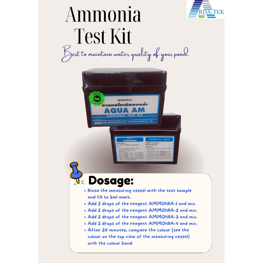 Test Kit Ammonia / Aquaculture Shrimp/Fish Pond | Shopee Malaysia