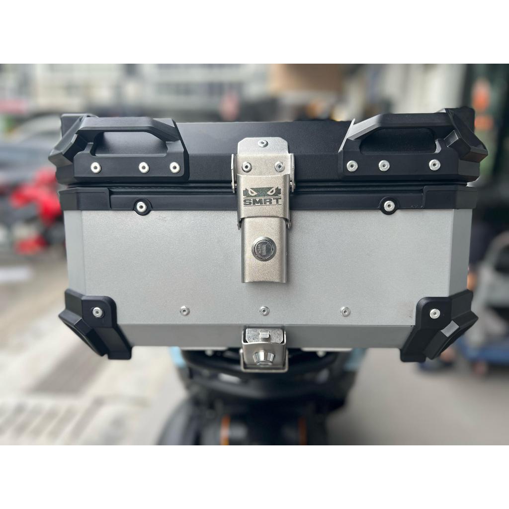 SMRT TOP BOX ALUMINIUM REAR CARRIER BOX 28L/36L/55L HEAVY DUTY BOX WITH ...