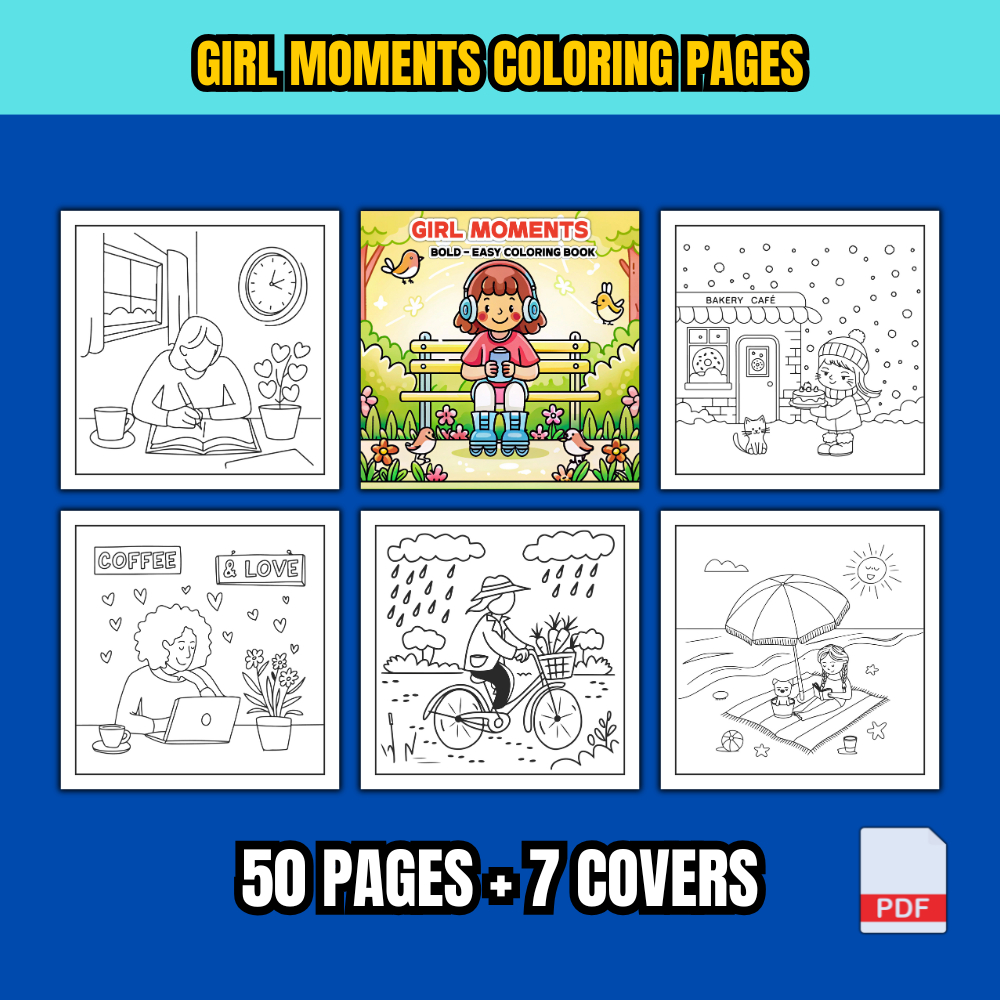 [PDF] 50 Girl Moment Coloring Pages For Kids | Shopee Malaysia