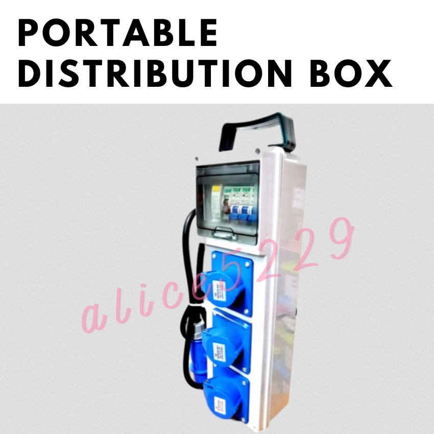 PORTABLE DISTRIBUTION BOX 3 X 16A 3WAY INDUSTRIAL PLUG & SOCKET WITH ...