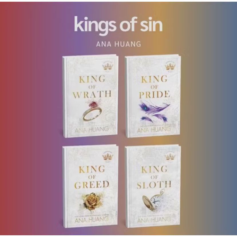 SET kings of sin series by ana huang king of wrath king of pride king of greed king of sloth ...