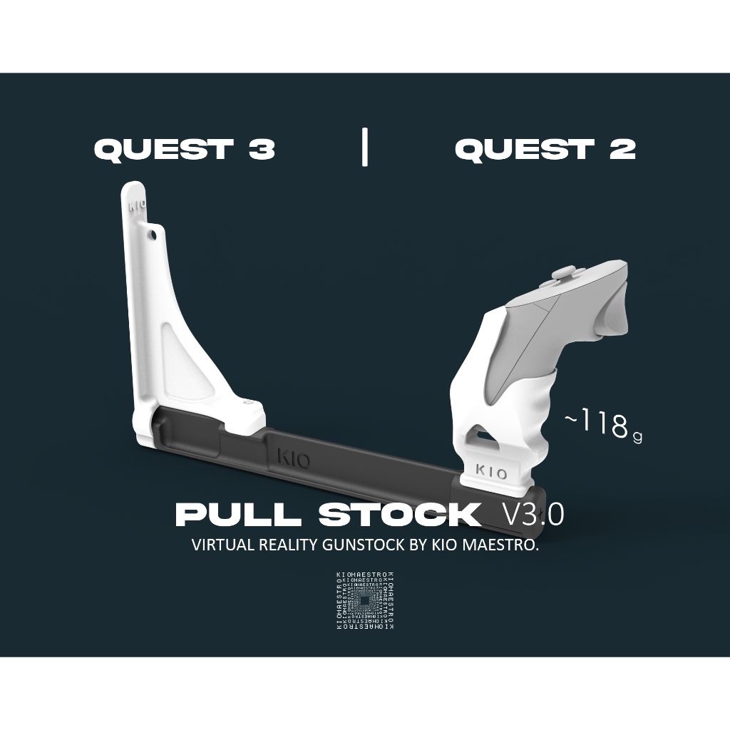 PULL V3.0 VR Rifle Gunstock - Quest 3 / Quest 2 / Quest Pro VR Gaming ...