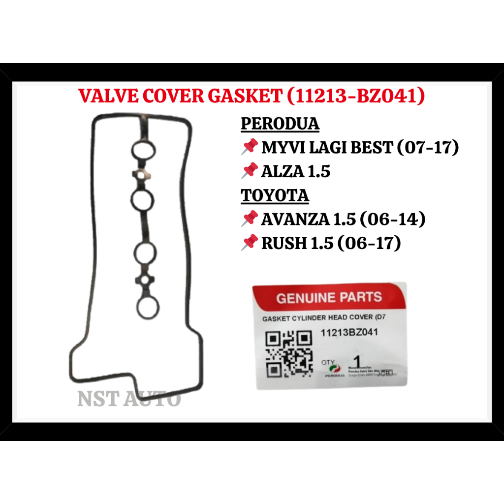 VALVE COVER GASKET PERODUA ALZA/ MYVI /MYVI LAGI BEST ICON 1.3 /1.5 ...