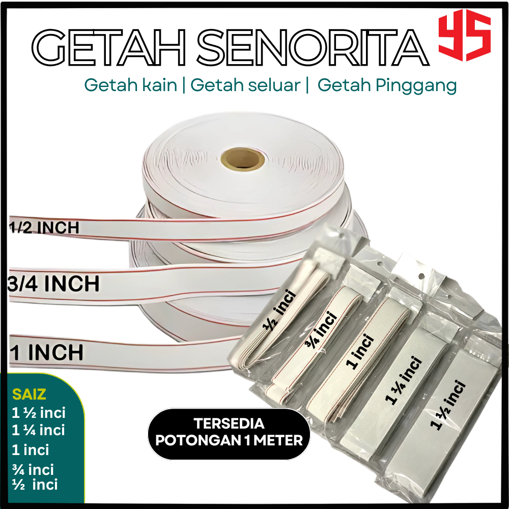 GETAH KAIN (METER)-GETAH ELASTIC UNTUK PINGGANG | Shopee Malaysia