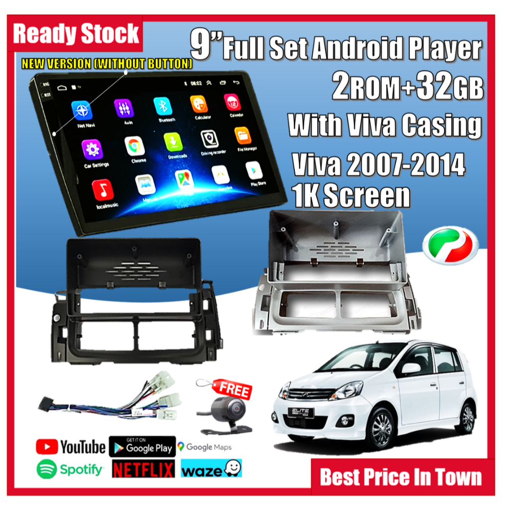 Perodua Viva 2007-2014 9'' Android Player Car Player 1K Screen 2Ram ...