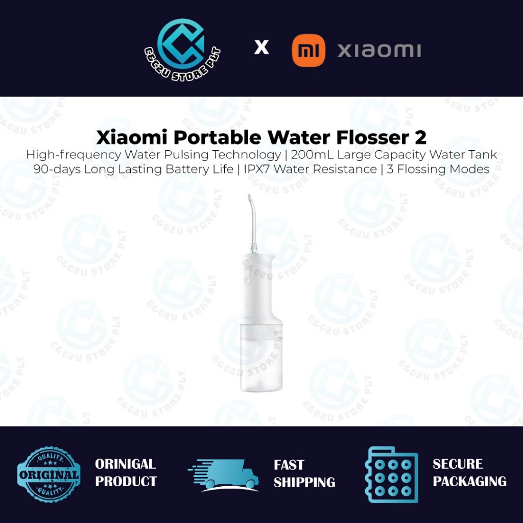 Xiaomi Portable Water Flosser 2 (200ml Large Water Tank, 3 Flossing ...