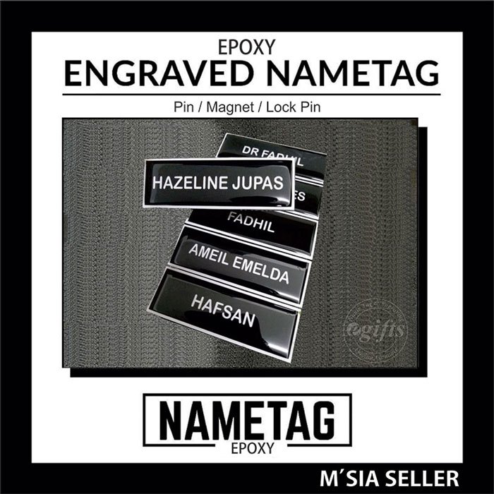 Name Tag Formal MAGNET/PIN [DONE IN 24-48HOUR] Untuk Tag Nama Sekolah ...
