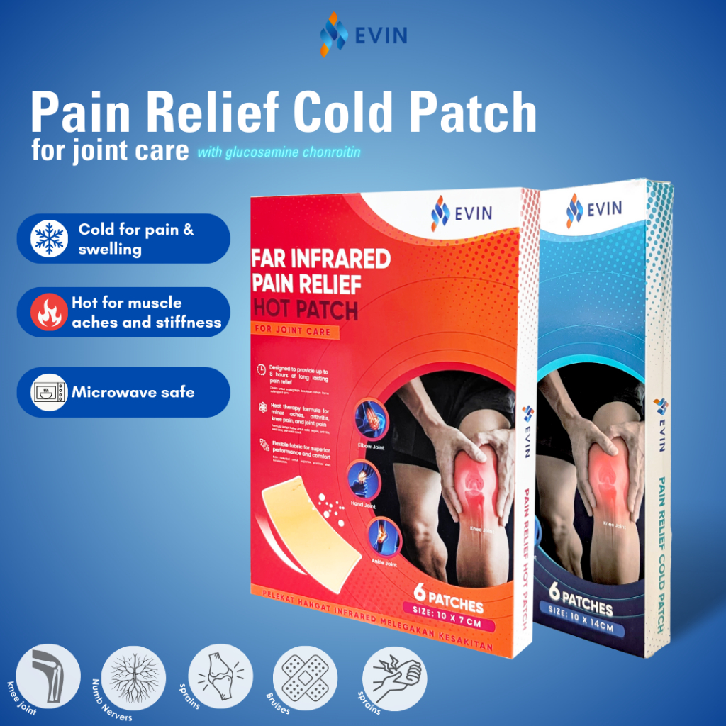 [Lulus KKM] EVIN Pain Relief Hot & Cold Patch With Glucosamine ...