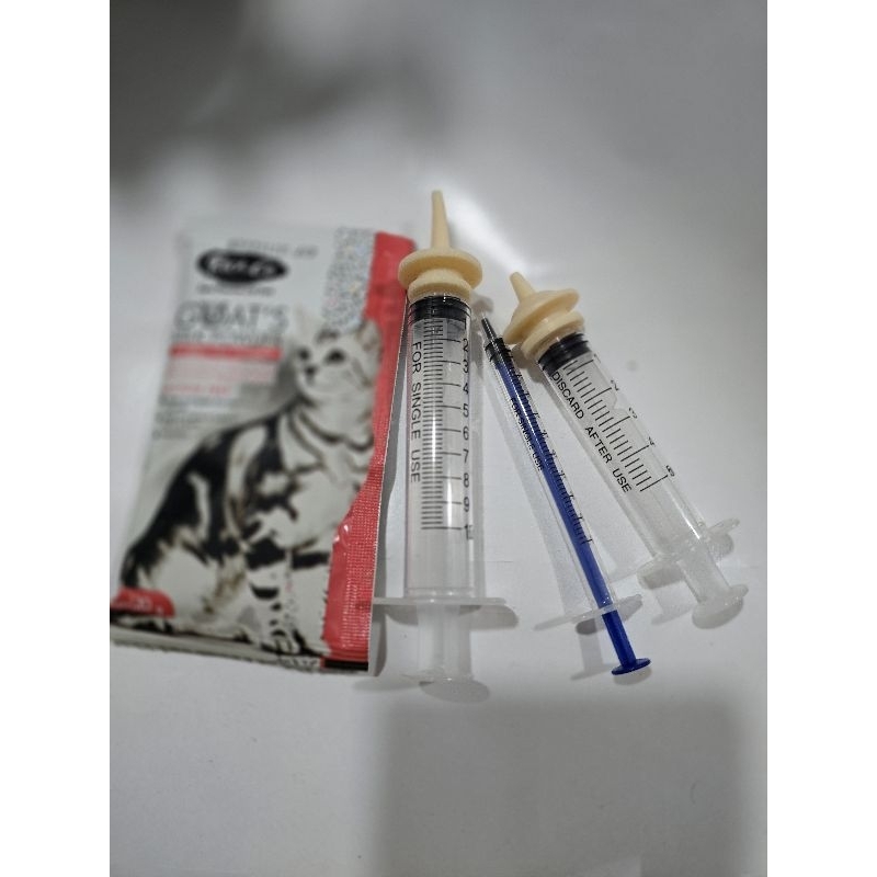 Puting susu BOTOL SET untuk kucing / haiwan kecil + 20g susu kambing ...