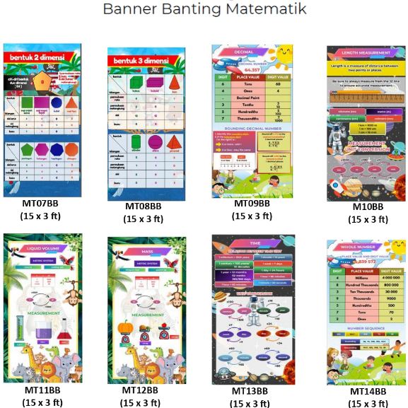 Banner Bunting Matematik (1.5 x 3 Kaki) | Shopee Malaysia