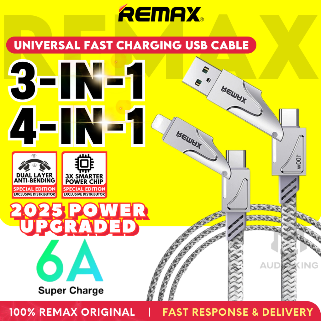 REMAX Super Fast Charging 100W 3 In 1 Multi Cable USB Type C To C Data ...