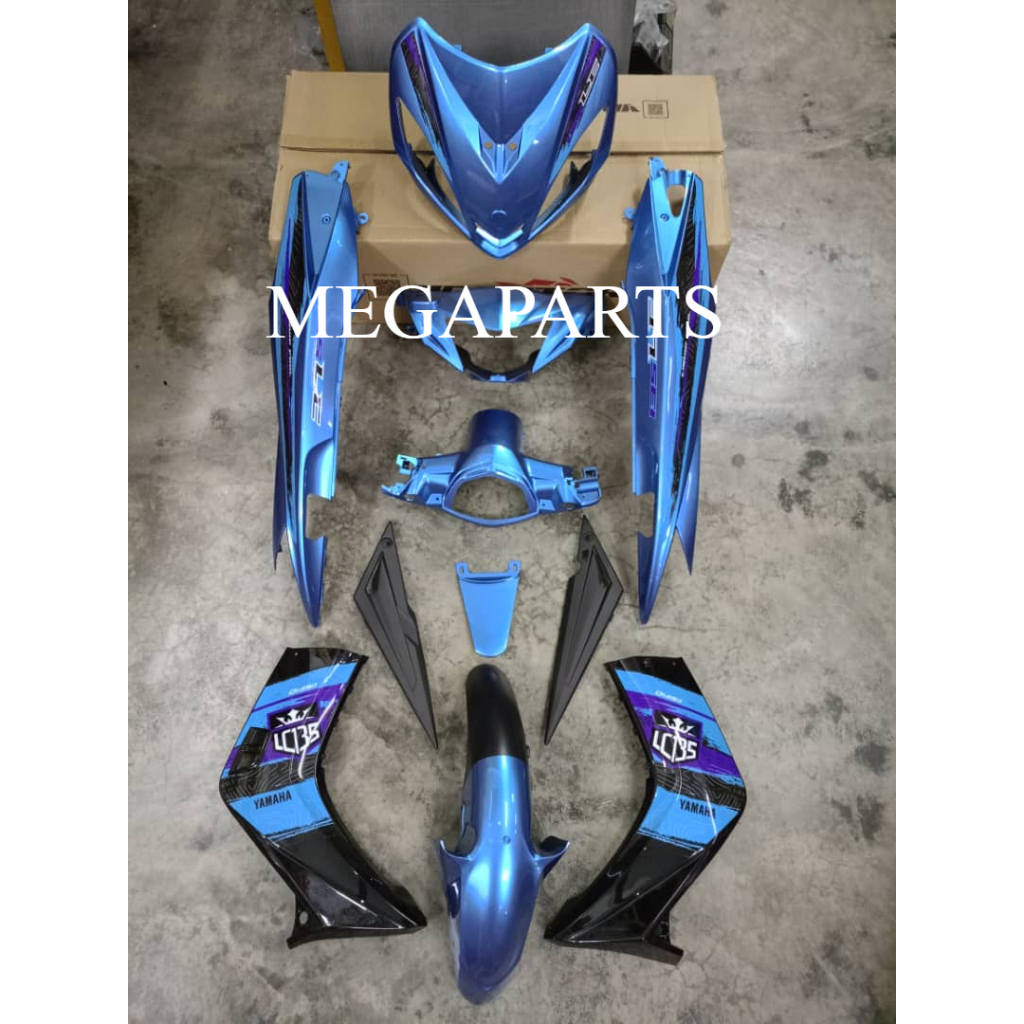 LC135 V1 2024M (298) BIRU BUTTERFLY DR.PBMJ 031 YAMAHA BODY COVER SET ...