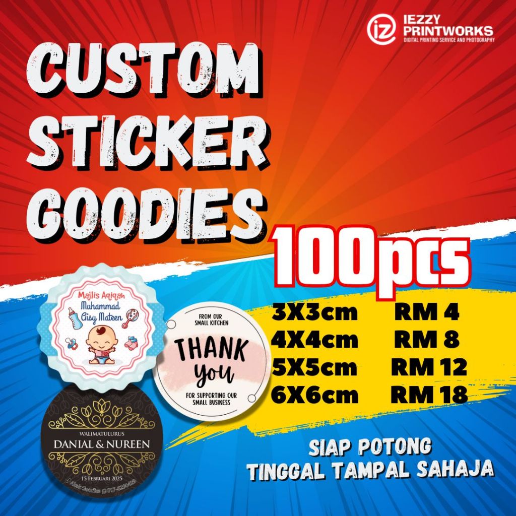 Custom Sticker Door gift | Sticker Goodies | Sticker Label | Mirrorkote ...