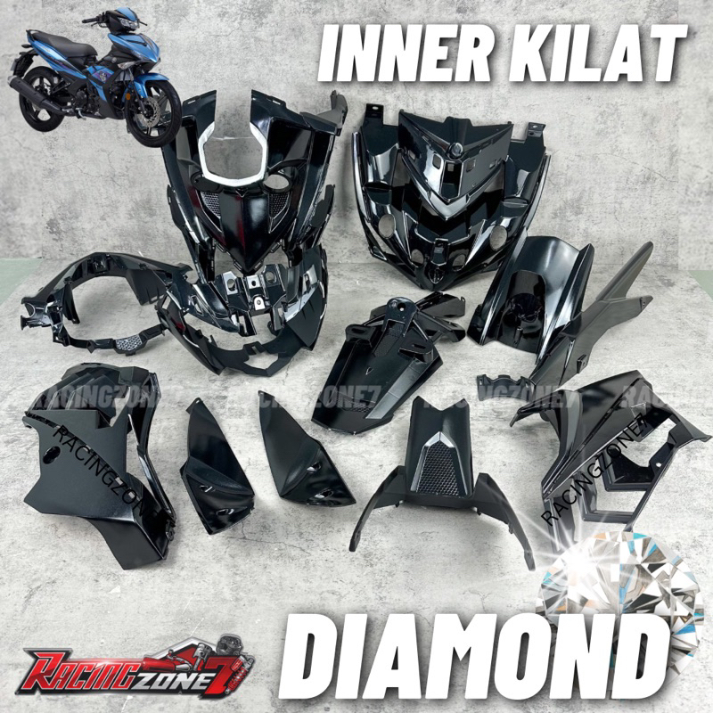 HLD HITAM KILAT DIAMOND INNER COVER SET/ Y15ZR V1 V2 Y16ZR LC135 V2 V4 Lc135 V8 Fi INNER KILAT ...