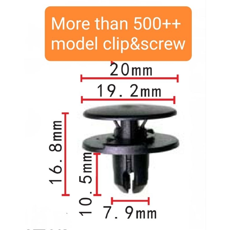 honda hrv civic fender inner shield clip (10pcs) | Shopee Malaysia