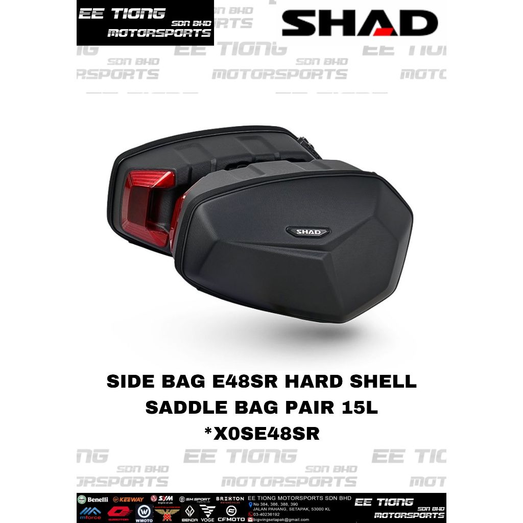 SHAD SIDE BAG E48SR HARD SHELL SADDLE BAG PAIR 15L *X0SE48SR OFFER ...