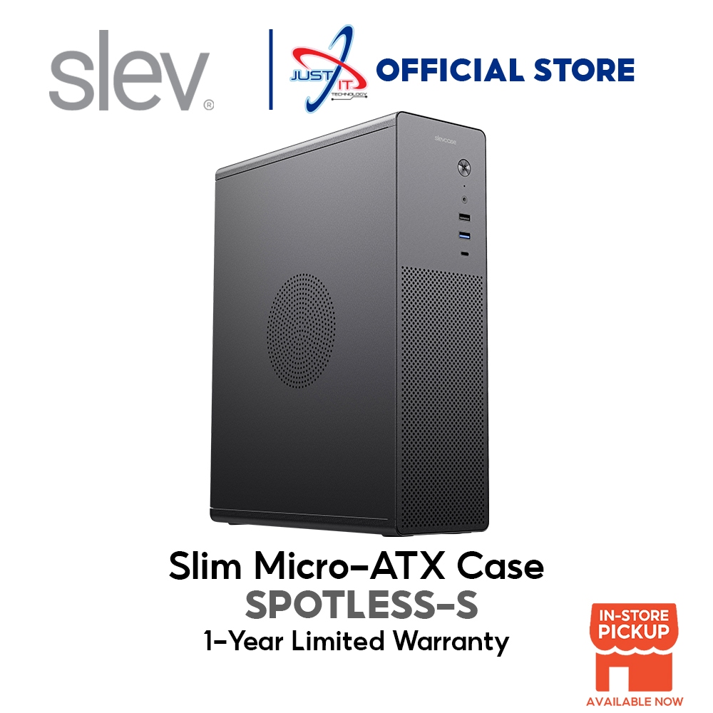 SLEVCASE SPOTLESS-S SLIM M-ATX PC CASE - BLACK | Shopee Malaysia