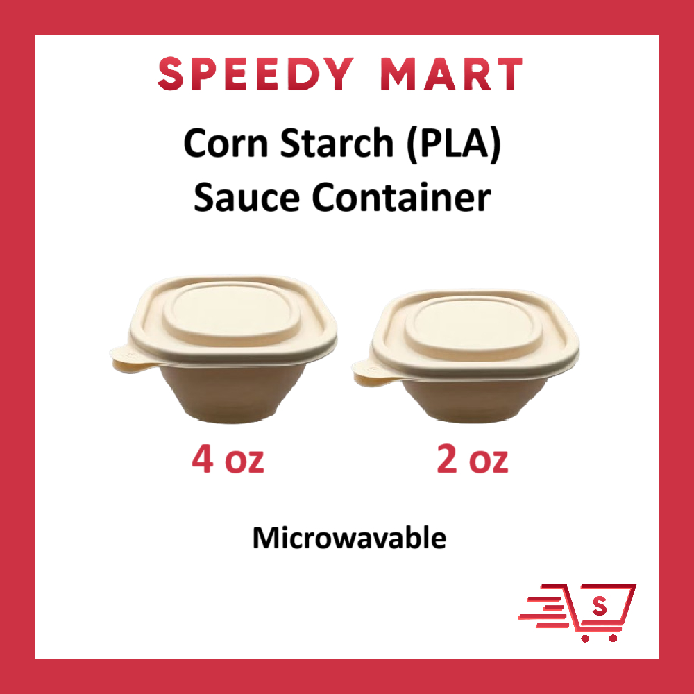 Sauce Container Bowl / Corn Starch Sauce Container with Lids / Bio ...