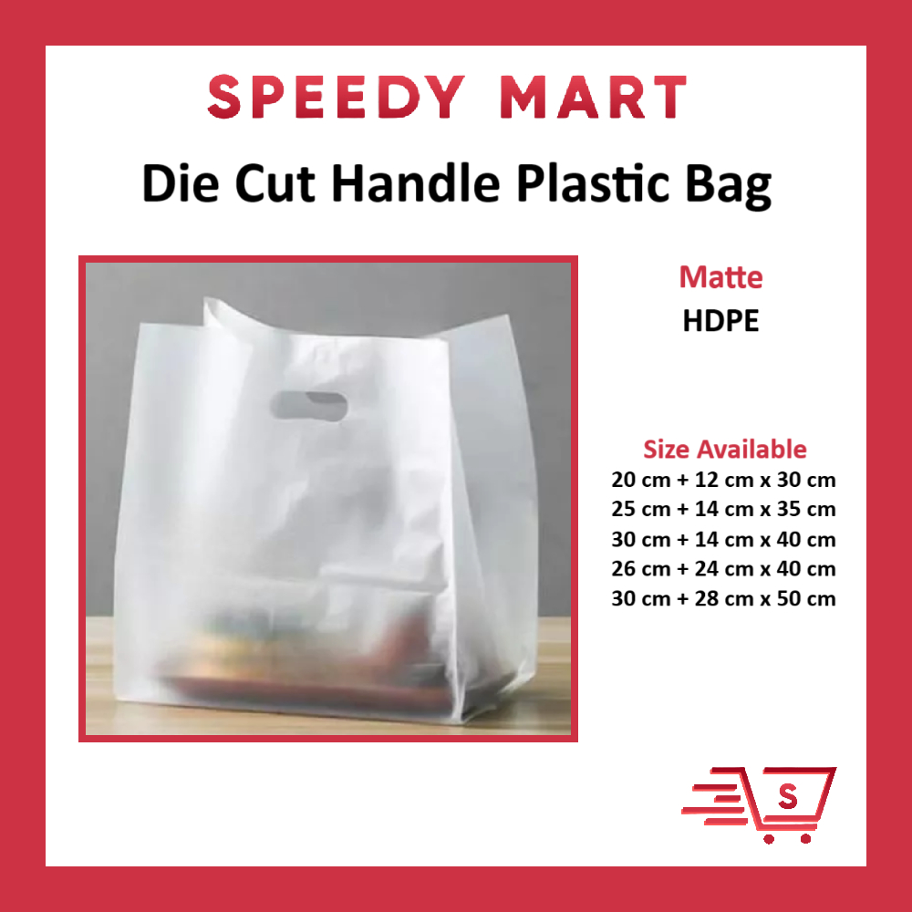 Beg Plastik 50pcs± Food transparent cake packaging bag / Frosted die ...