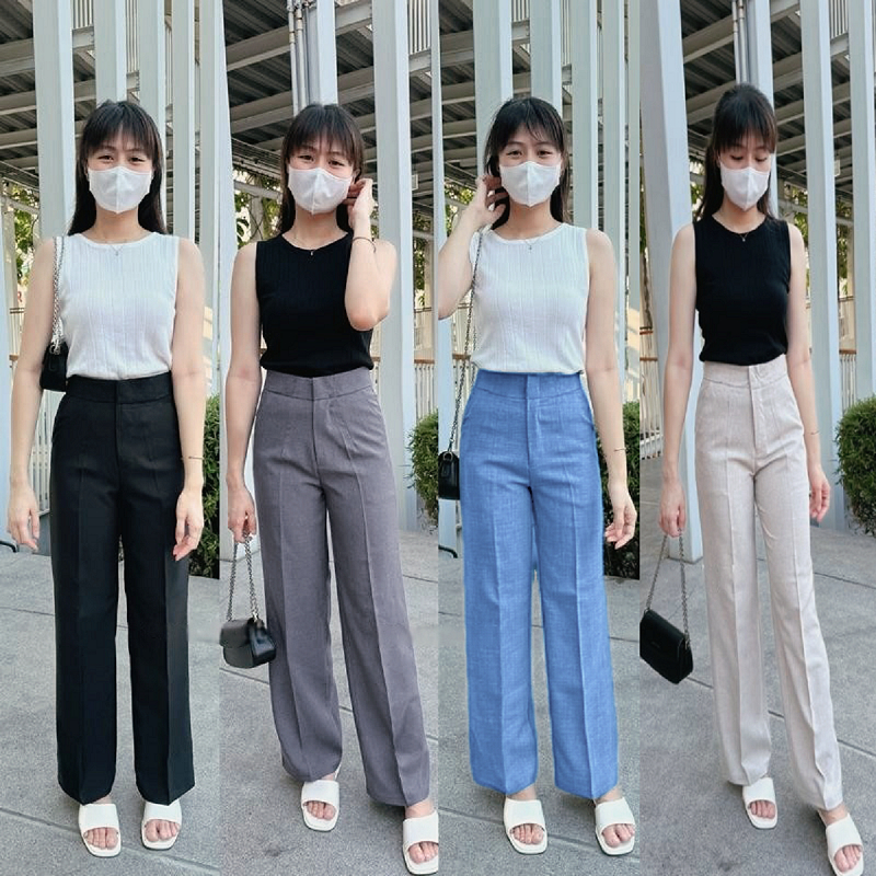 Korean seluar slack wanita kerja seluar perempuan seluar slack loose ...