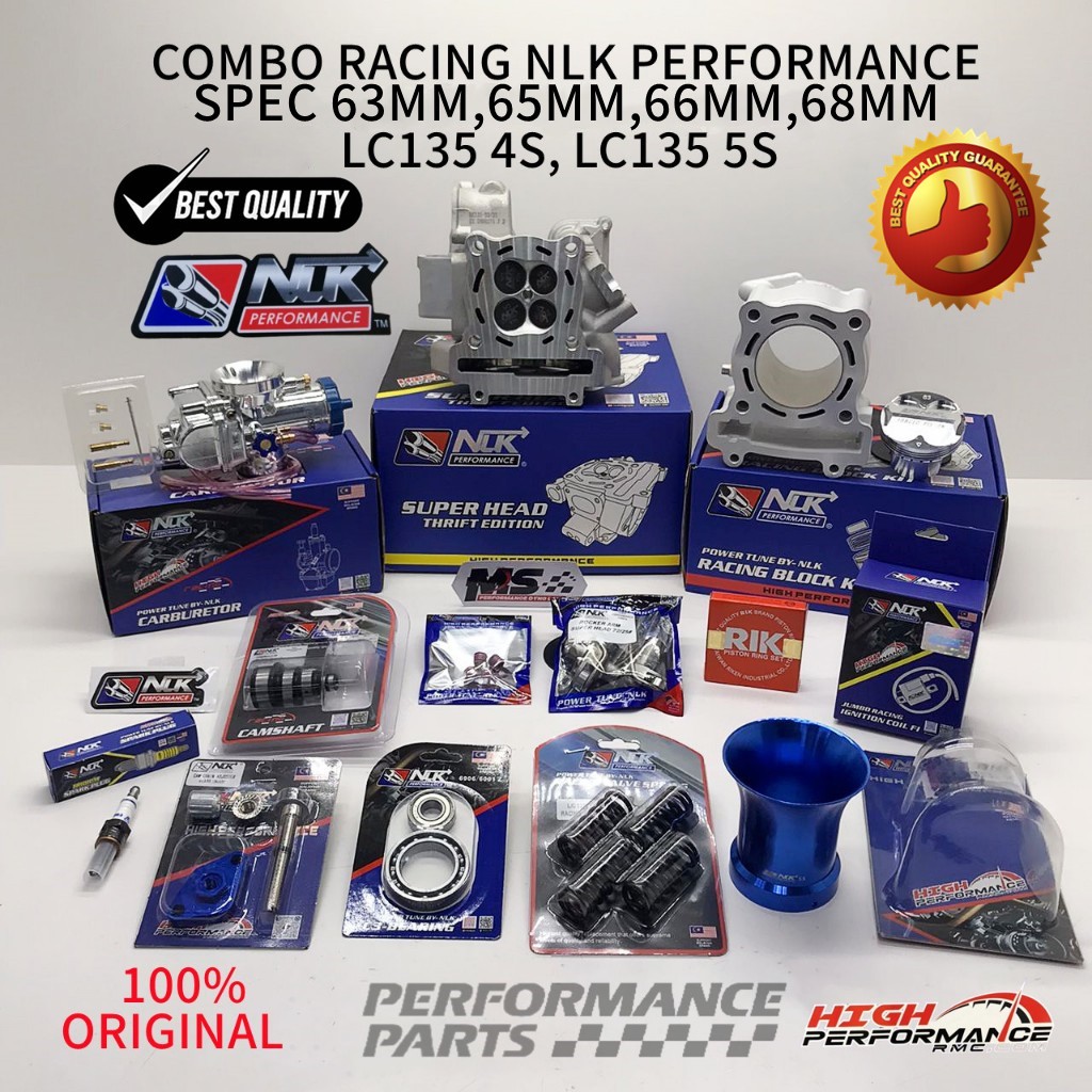 COMBO NLK RACING LC4S/LC5S (NLK PERFORMANCE) LC135 4S/LC5S SPEC 63MM,65MM,66MM,68MM | Shopee ...