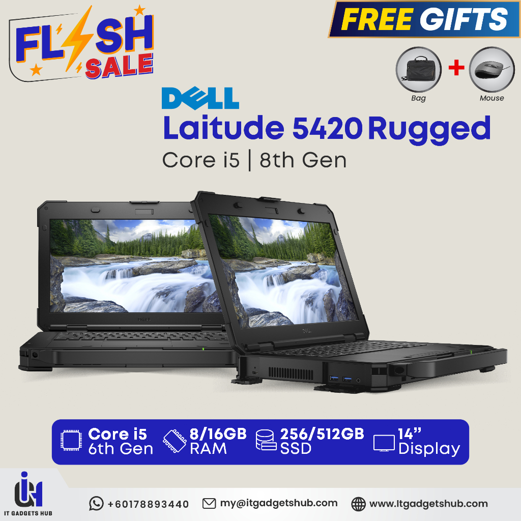 Dell Latitude 5420 5414 Rugged | i5-6th-8th Gen | 16GB Ram | 512GB SSD ...