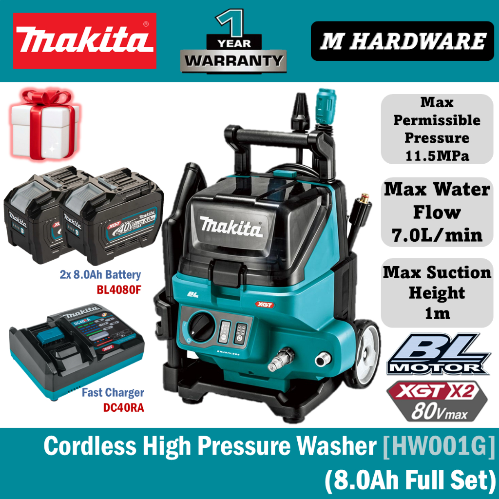 MAKITA 40Vmax Cordless High Pressure Washer HW001GZ / HW001 | Shopee ...