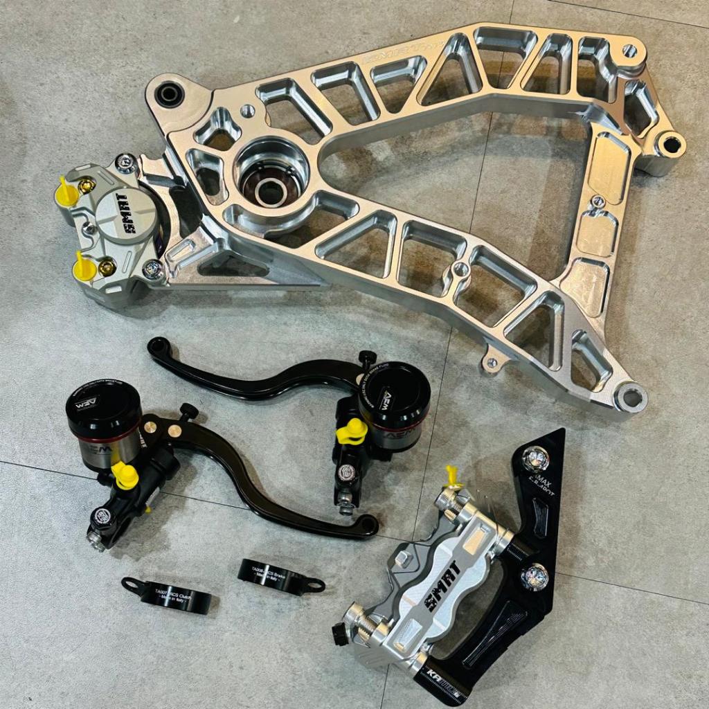 XMAX NVX NMAX SMRT CALIPER FULL SET MASTER PUMP & SWING ARM FRONT 4POT ...